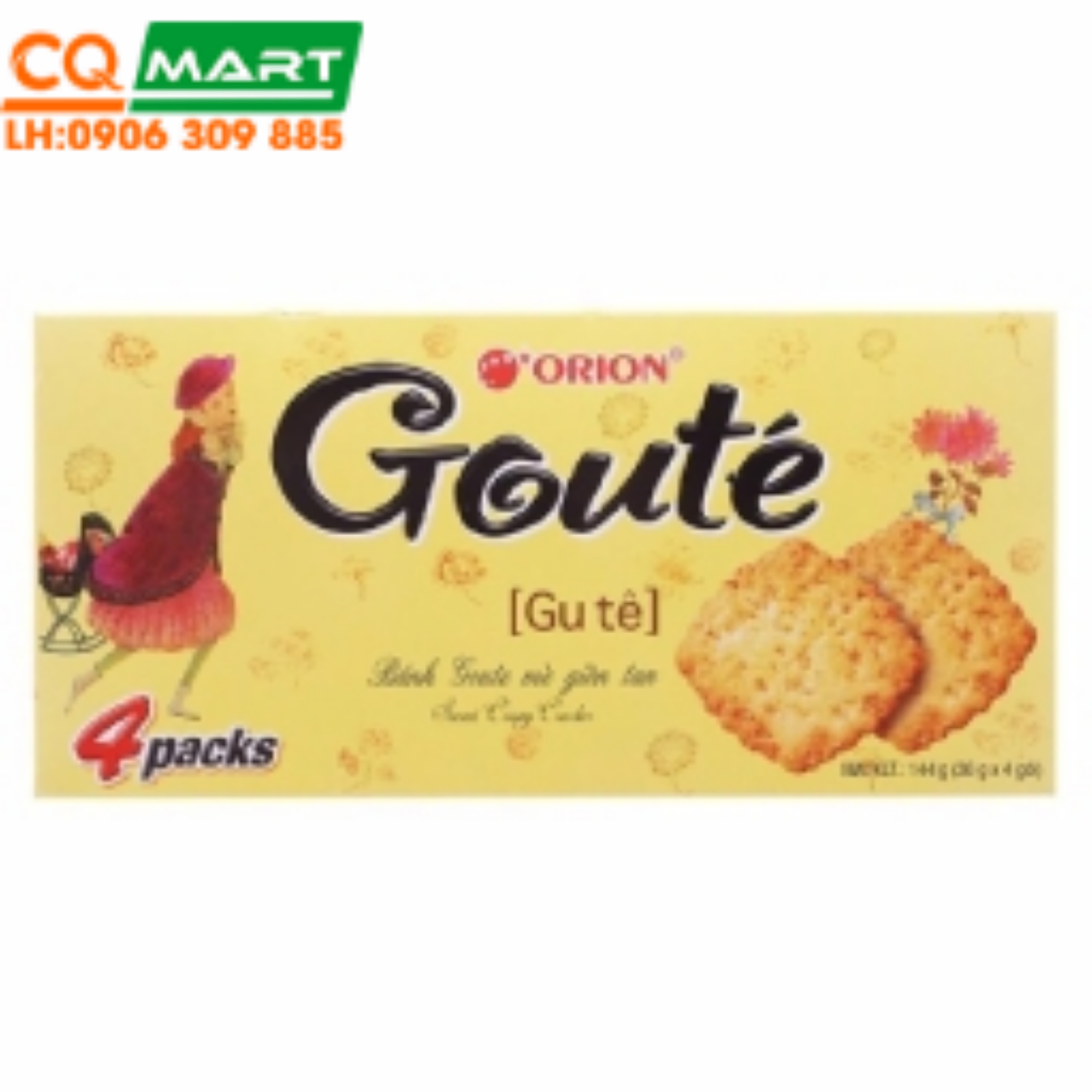 CQ Mart Food & Wine. Bánh Goute Orion 4 Gói Hộp 158.4g