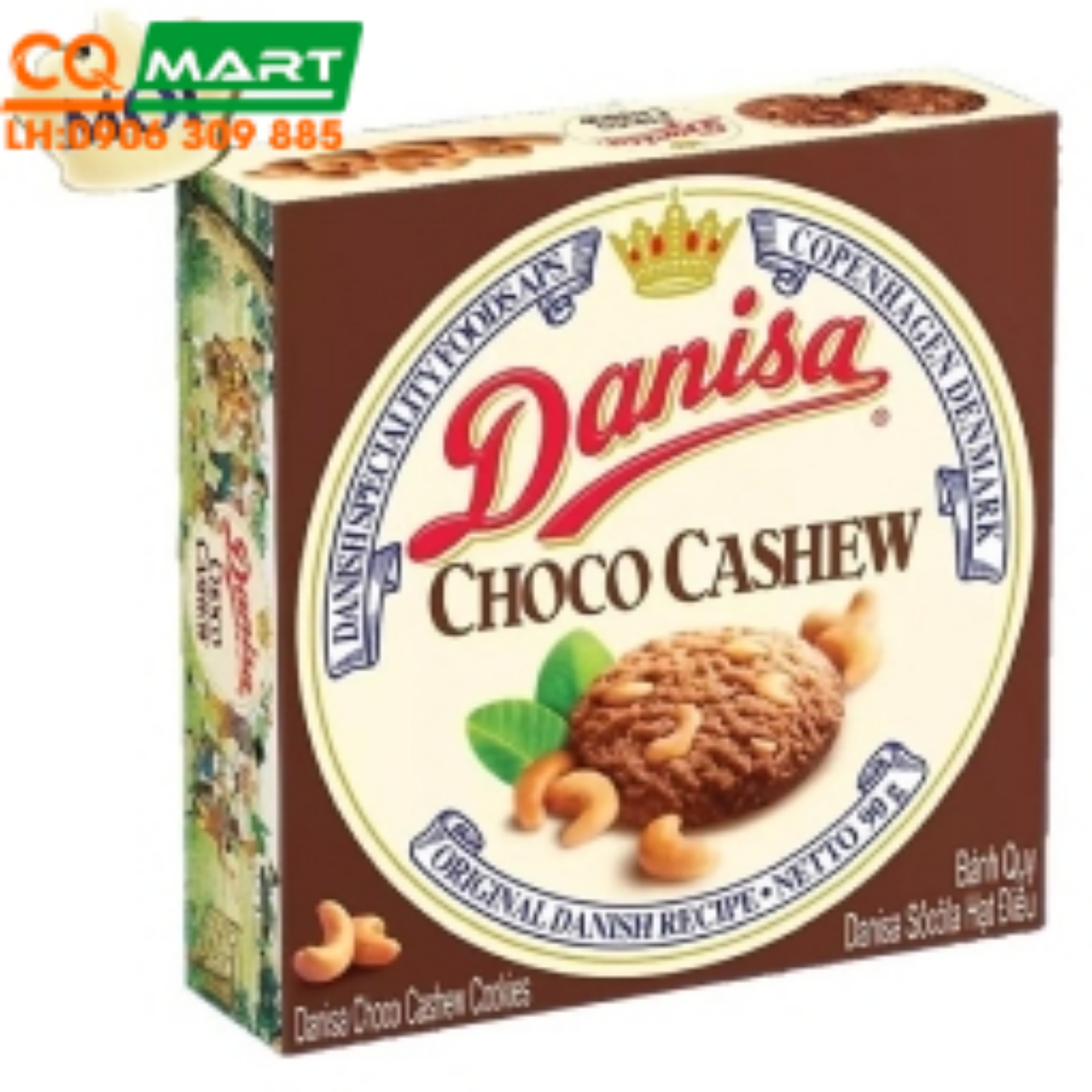 CQ Mart Food & Wine. Bánh Quy Bơ Danisa Socola Hạt Điều 90g