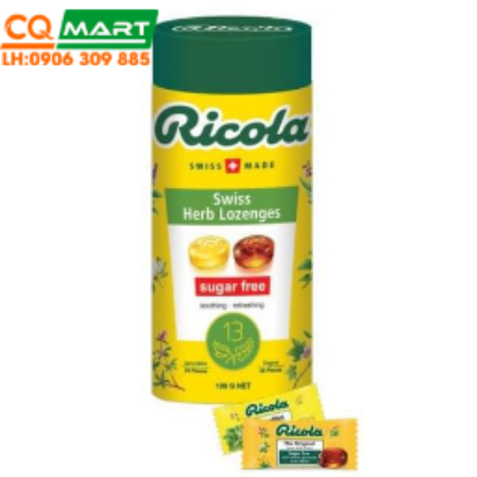 CQ Mart Food & Wine. Kẹo Ricola Swiss Herb Candy Tet Gift Box 100g