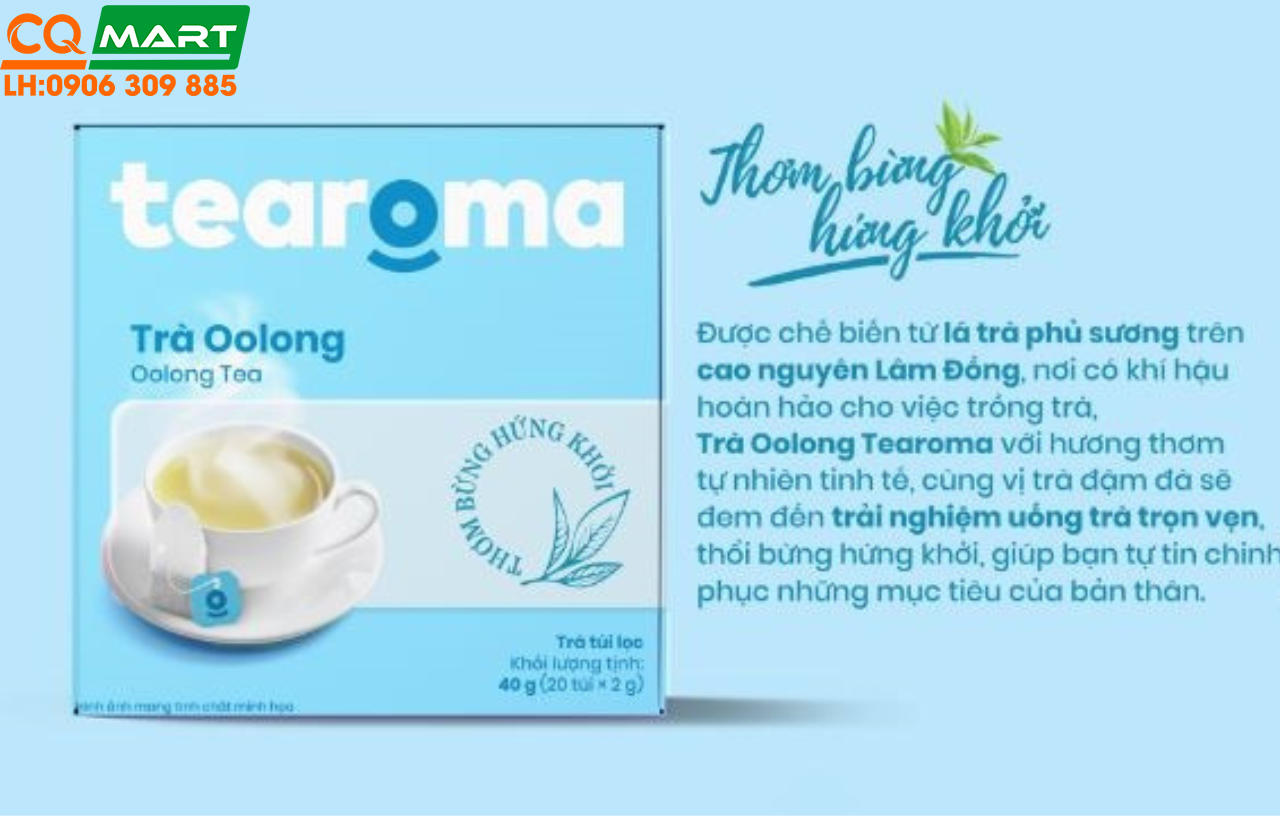 CQ Mart Food & Wine. Trà Tearoma túi lọc oolong hộp 40g