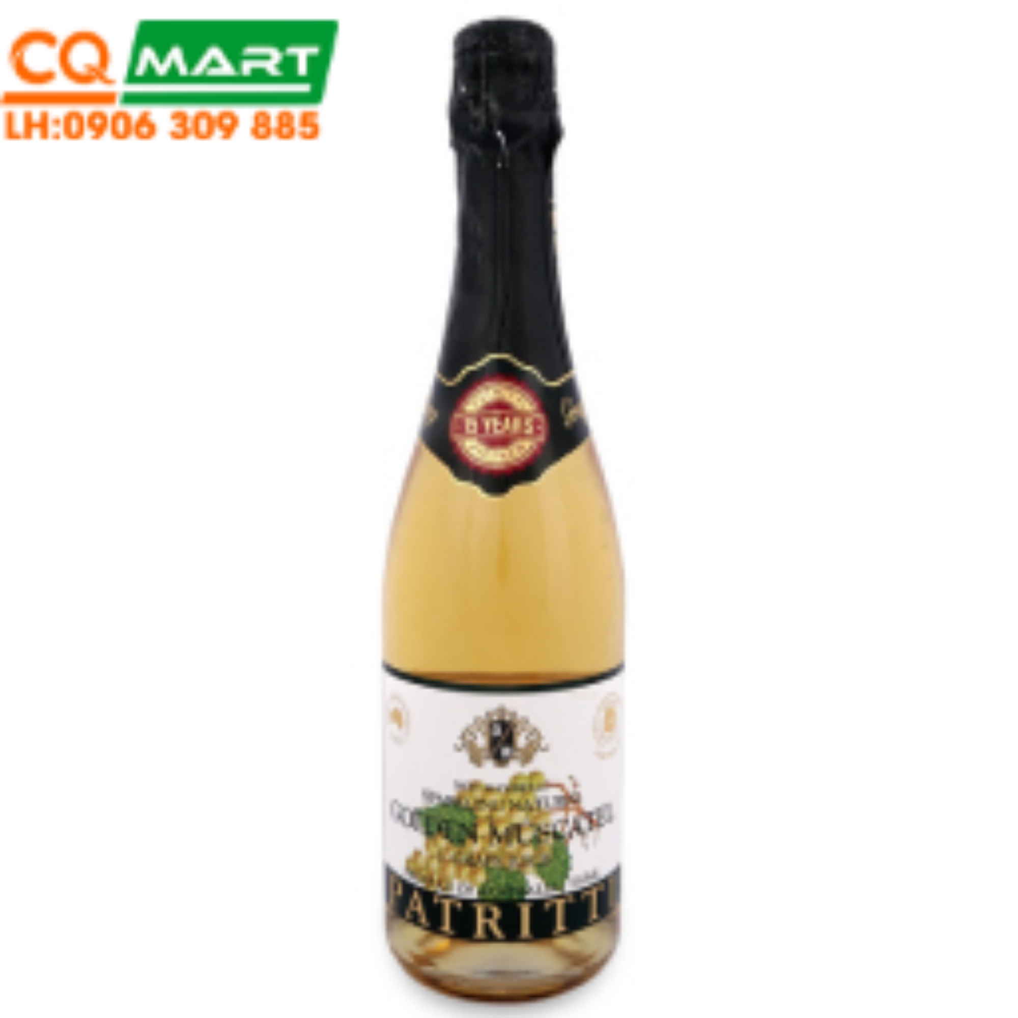 CQ Mart Food & Wine. Nước Nho Nguyên Chất Có Gas Patritti Chai 750ml