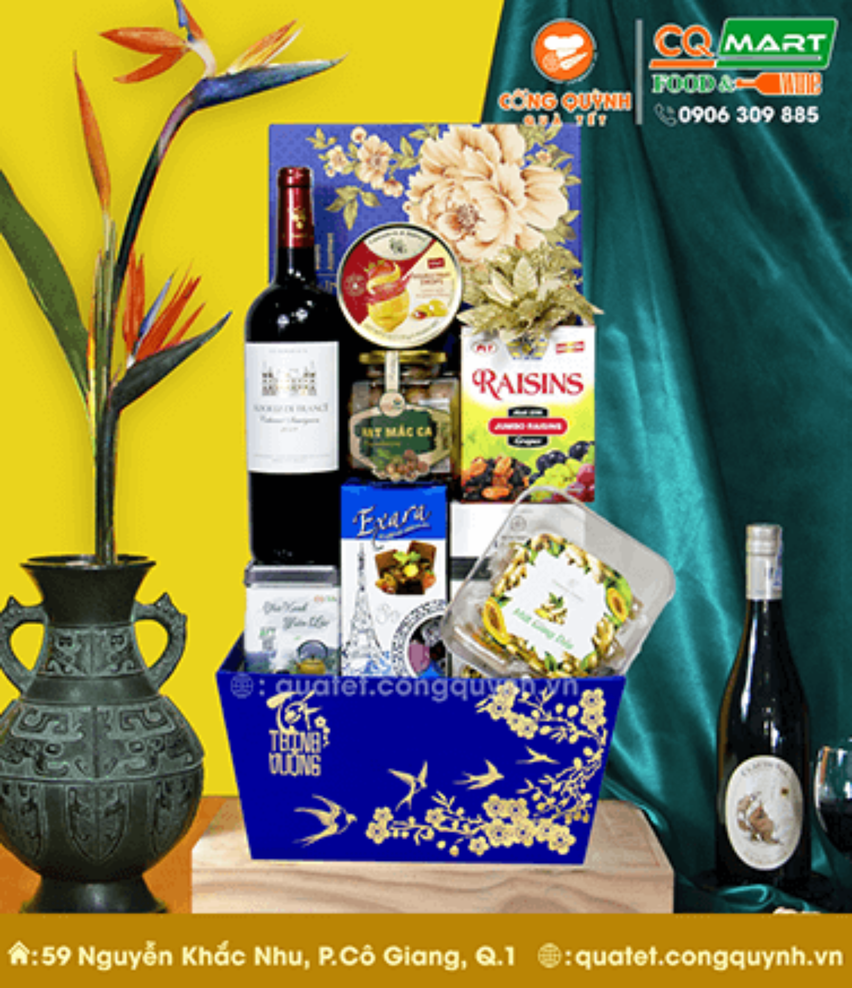 CQ Mart Food & Wine. Giỏ Quà Tết Sum Vầy GQ226