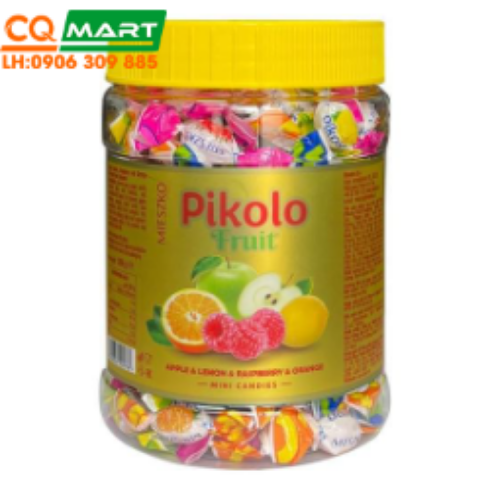 CQ Mart Food & Wine. Kẹo Pikolo Fruit Candy 250g - Hũ Vàng