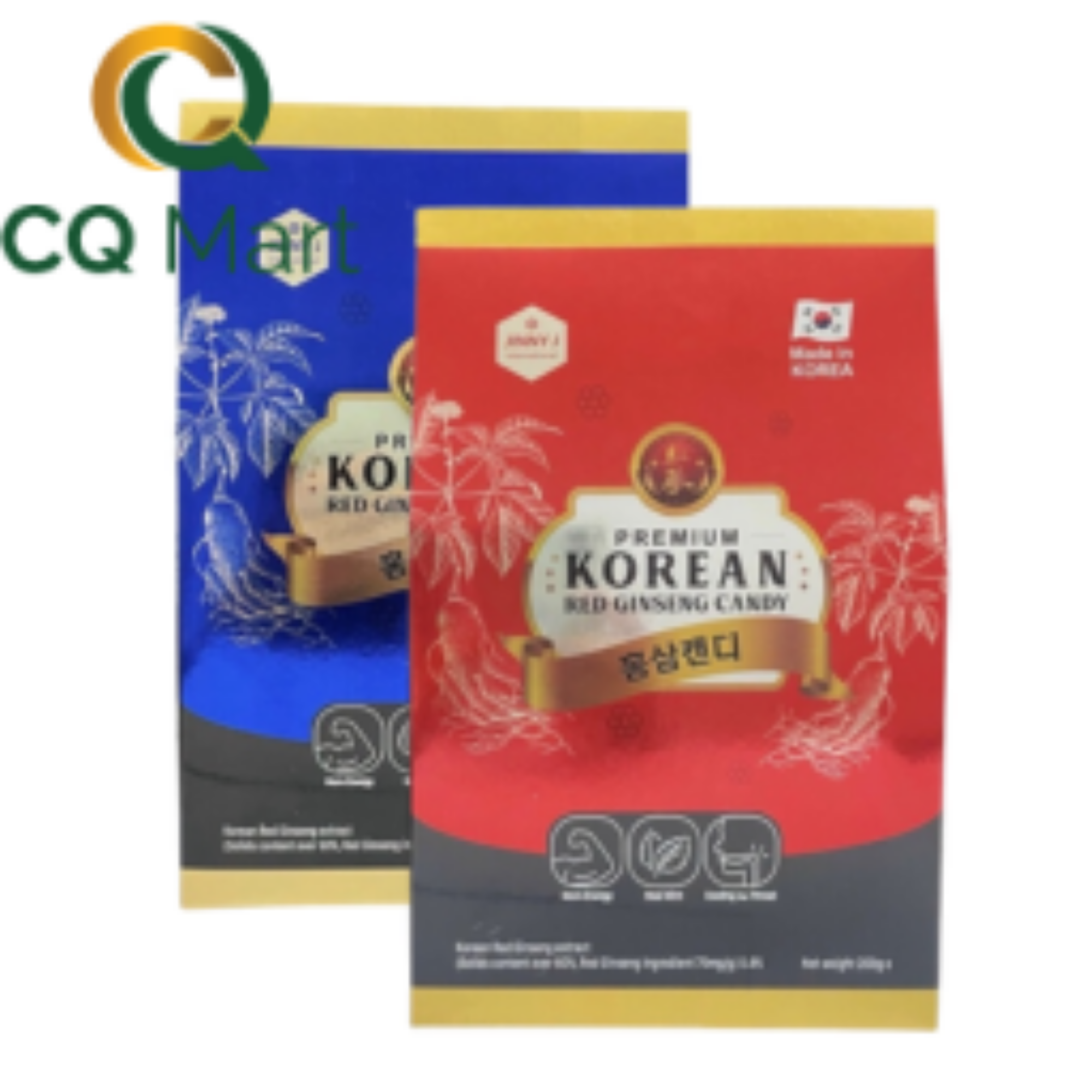 CQ Mart Food & Wine. Kẹo Hồng Sâm Hàn Quốc Cao Cấp Jinny-J Hộp Giấy 200g