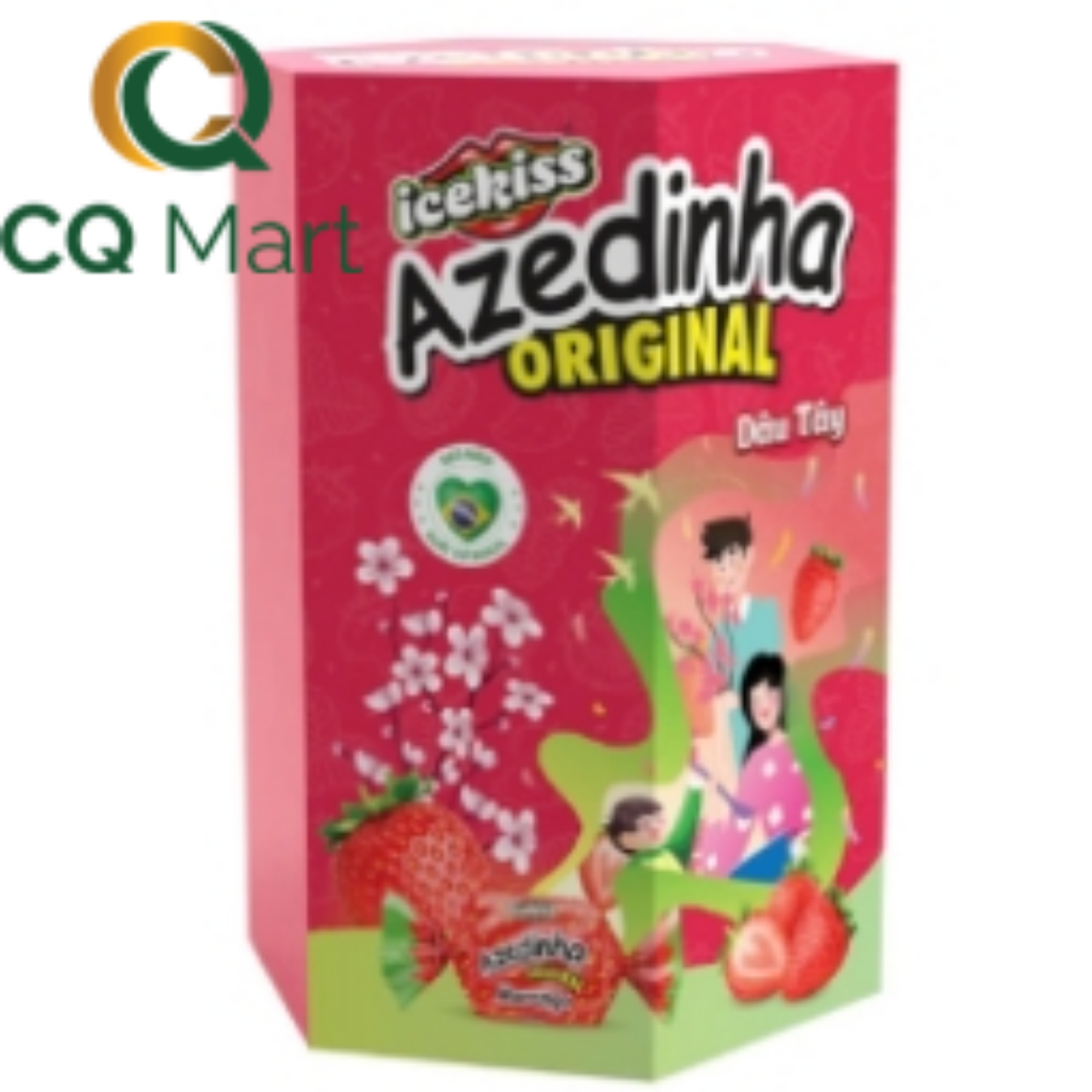 CQ Mart Food & Wine. Hộp Kẹo Mềm Hương Dâu Azedinha 100g