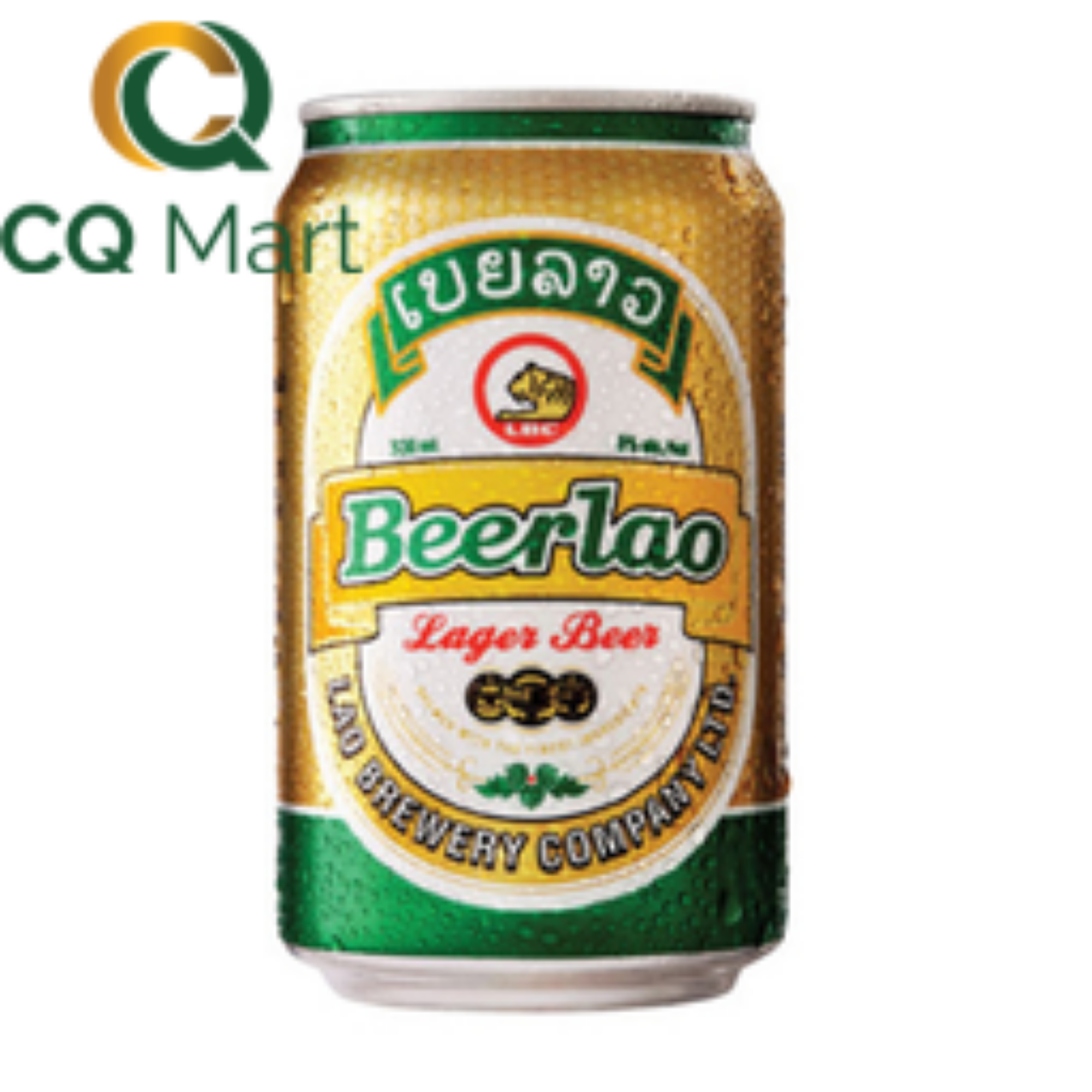 CQ Mart Food & Wine. Bia vàng Lào Premium Lager Lon 330ml