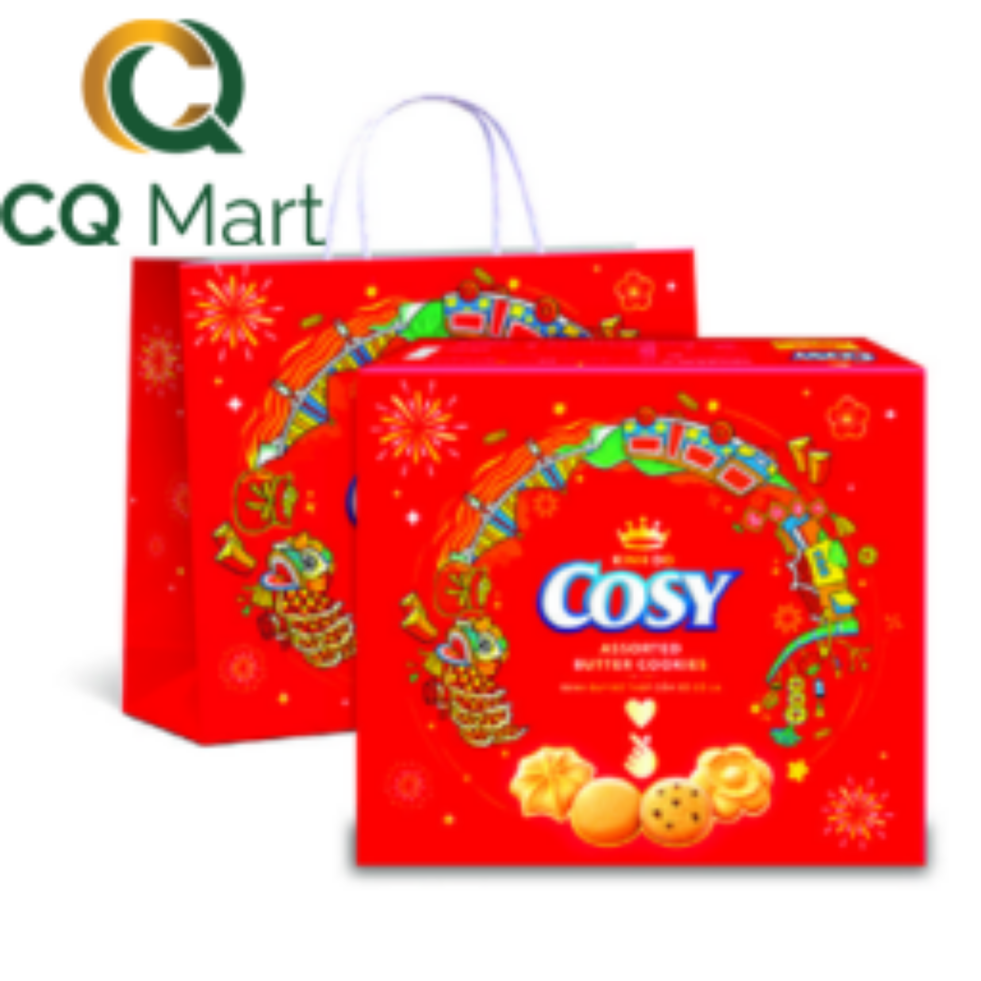 CQ Mart Food & Wine. Bánh Quy Bơ Cosy Thập cẩm Socola Hộp Thiếc 546g