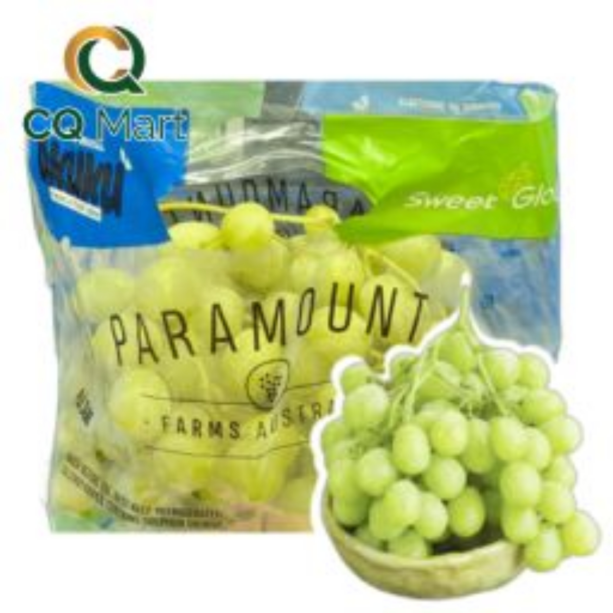 CQ Mart Food & Wine. Nho Xanh Úc Sweet Globe Okuku Túi 1kg