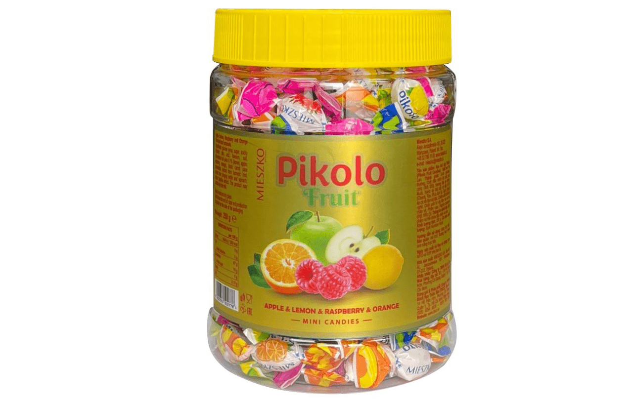 CQ Mart Food & Wine. Kẹo Pikolo Fruit Candy 250g - Hũ Vàng